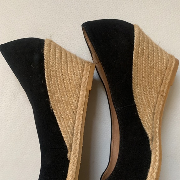 Eric Michael | Shoes | Eric Michael Black Suede Teva Espadrille Wedges ...